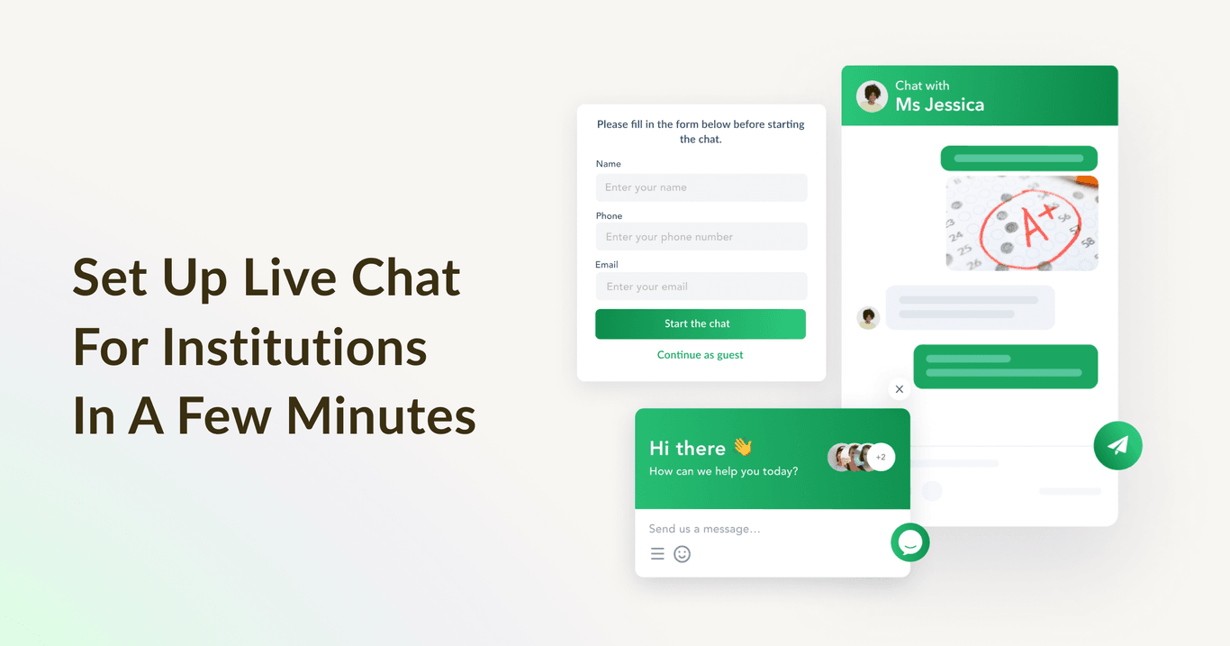 Set Up Live Chat For Institutions In A Few Minutes - Chative.IO