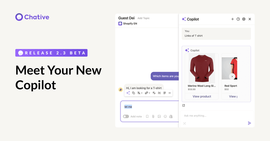 Release 2.3: Meet Your New Copilot (Beta) - Chative.IO